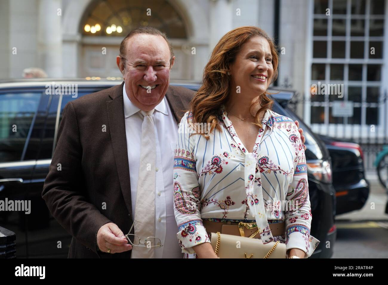 Andrew Neil and wife Susan Nilsson arrive for The Spectator's Summer ...