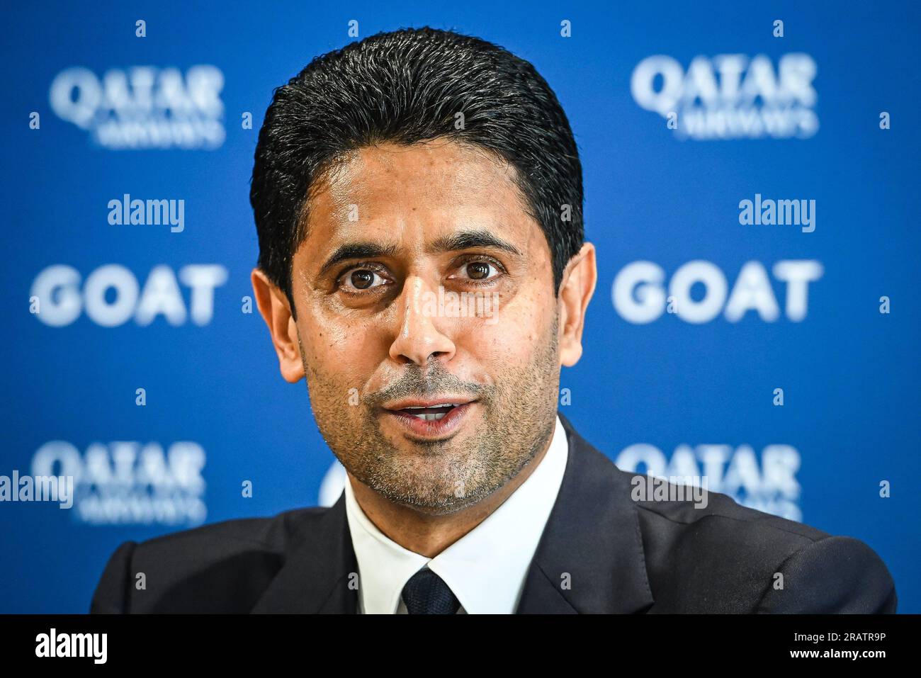 Nasser AL-KHELAIFI of PSG during the presentation of Luis ENRIQUE as ...