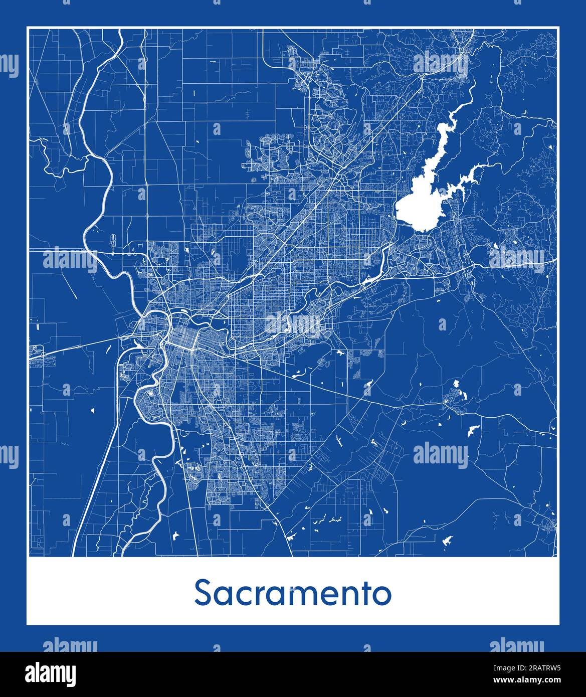 Sacramento map hi-res stock photography and images - Alamy