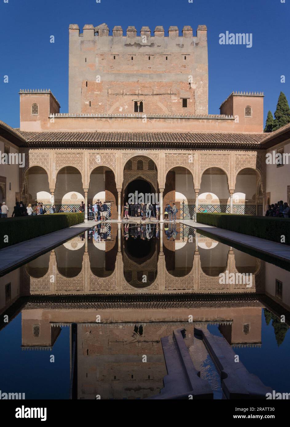 Alhambra Palace in Granada Spain palaces Nazaries, symmetrical ...