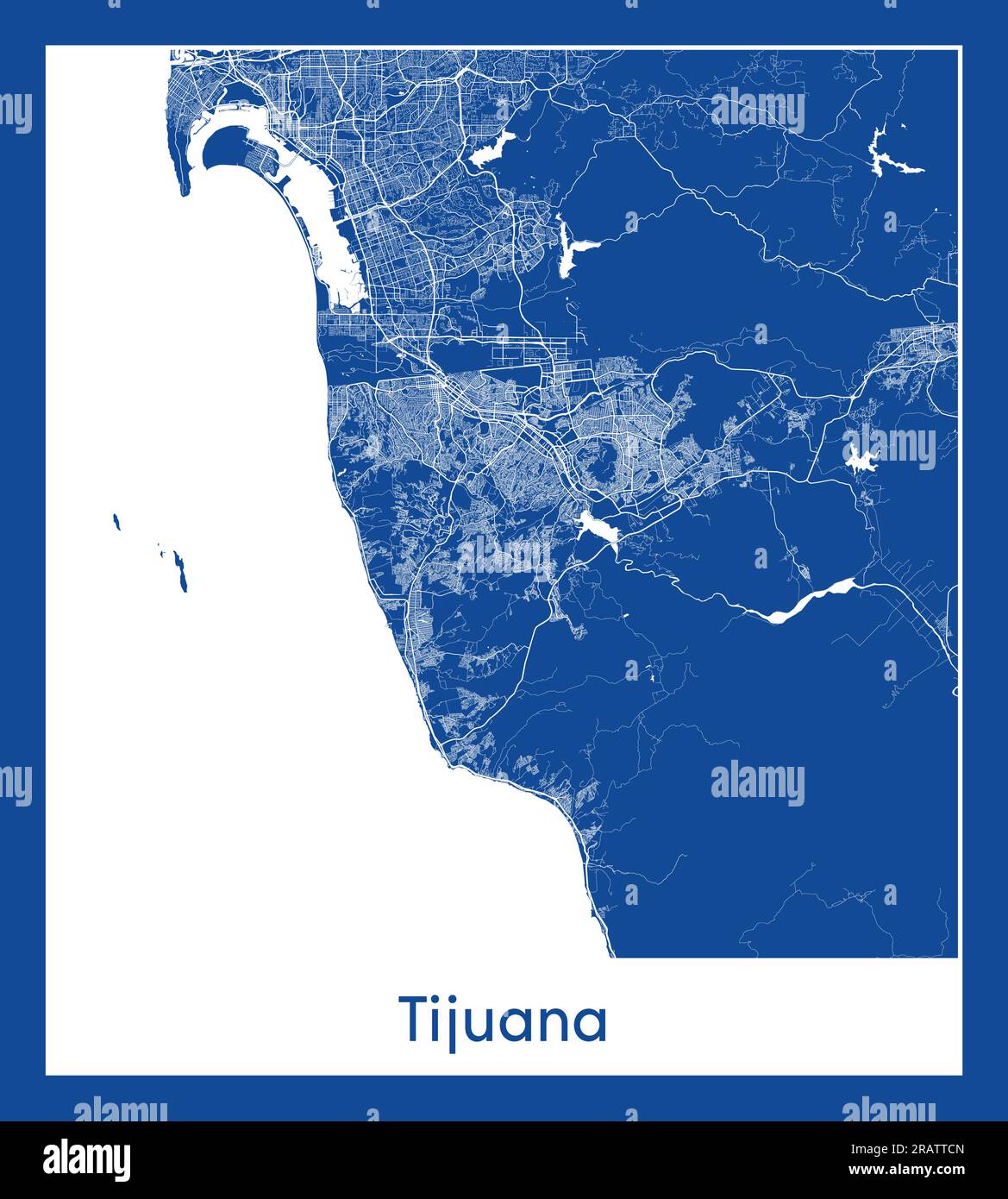 Tijuana map Stock Vector Images - Alamy