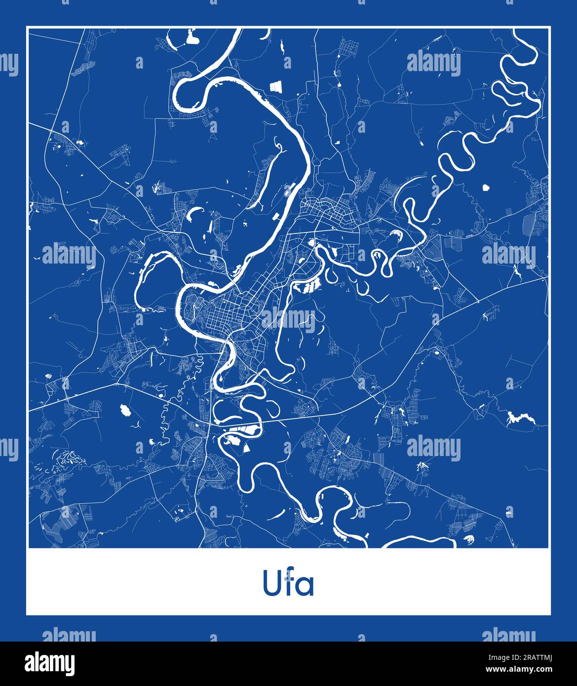 Ufa map Stock Vector Images - Alamy