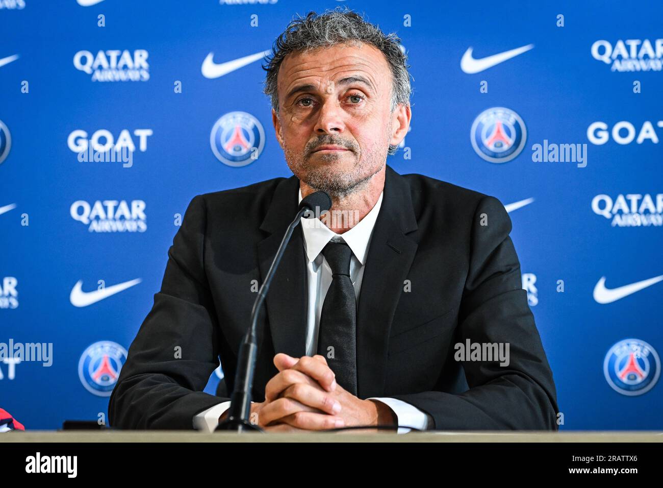 Luis ENRIQUE during his presentation as new coach of Paris Saint ...