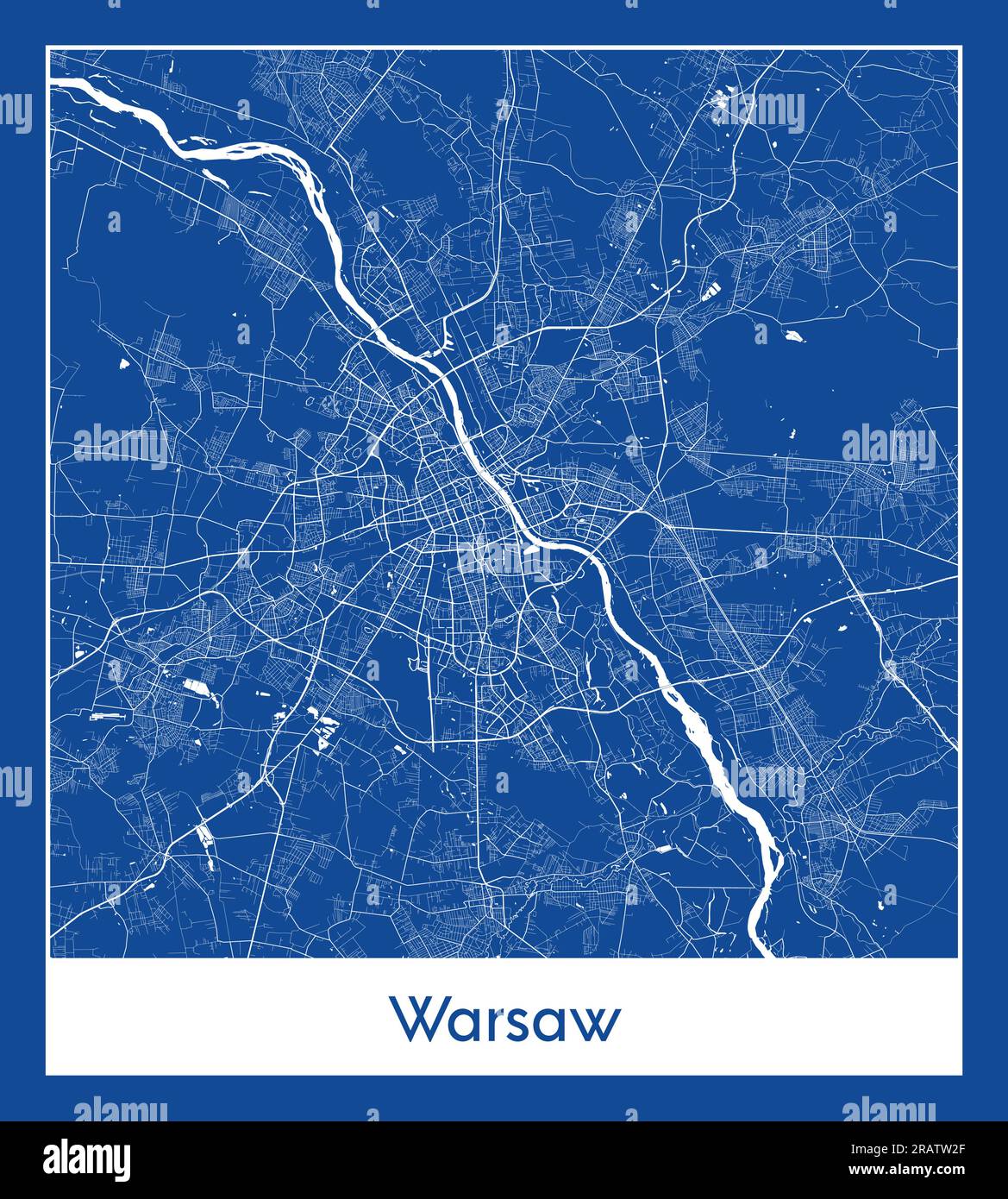 Warsaw print map poster Stock Vector Images - Alamy