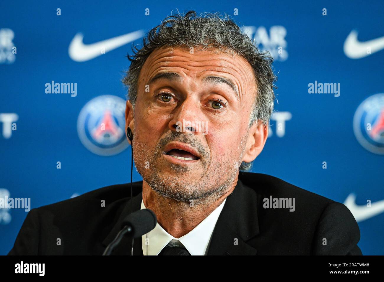Luis ENRIQUE during his presentation as new coach of Paris Saint ...