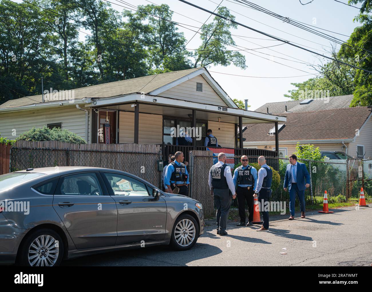 Bronx, USA. 05th July, 2023. Police officers from the 43rd Precinct are ...