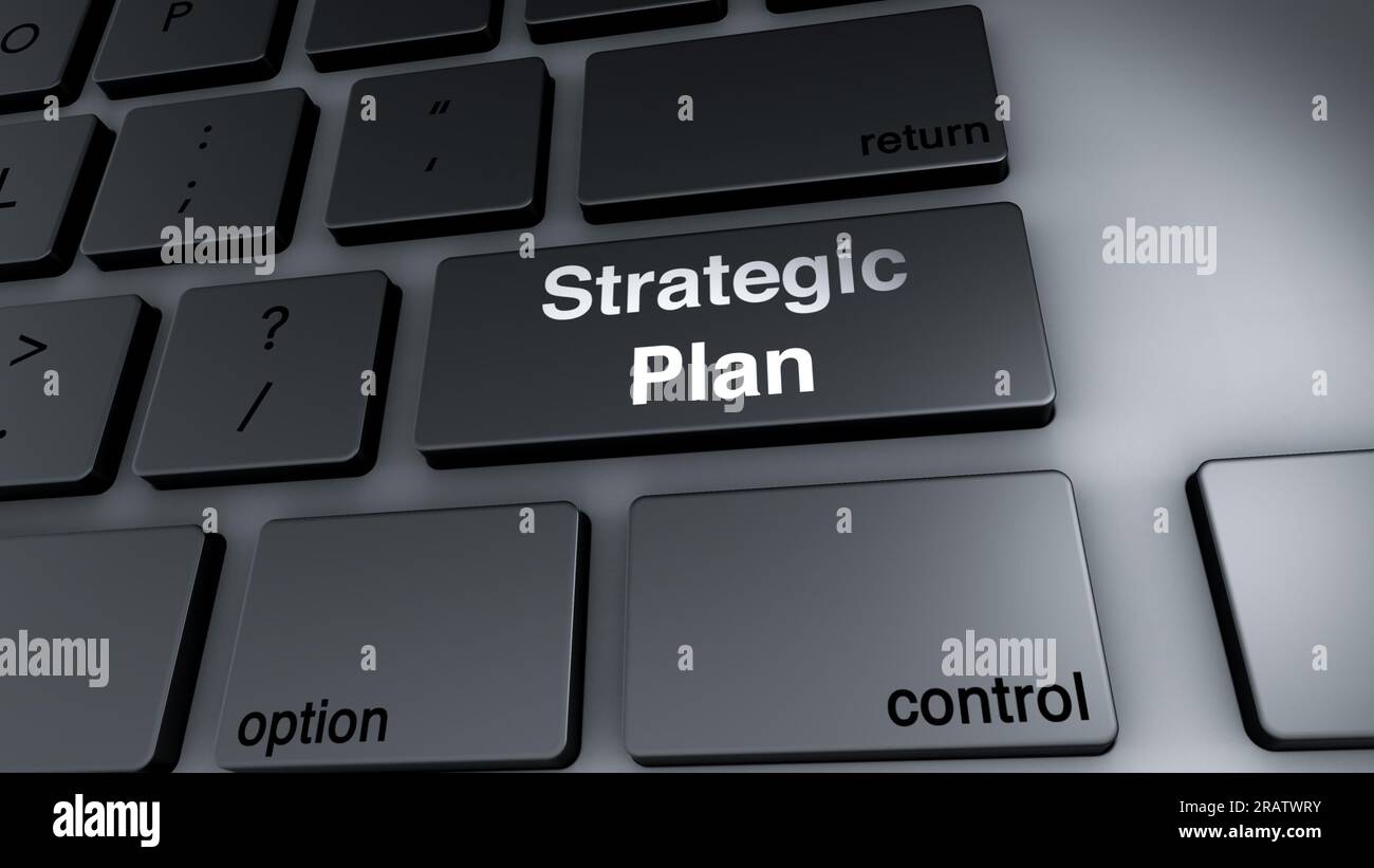 Computer keyboard key with the word Strategic Plan Stock Photo - Alamy