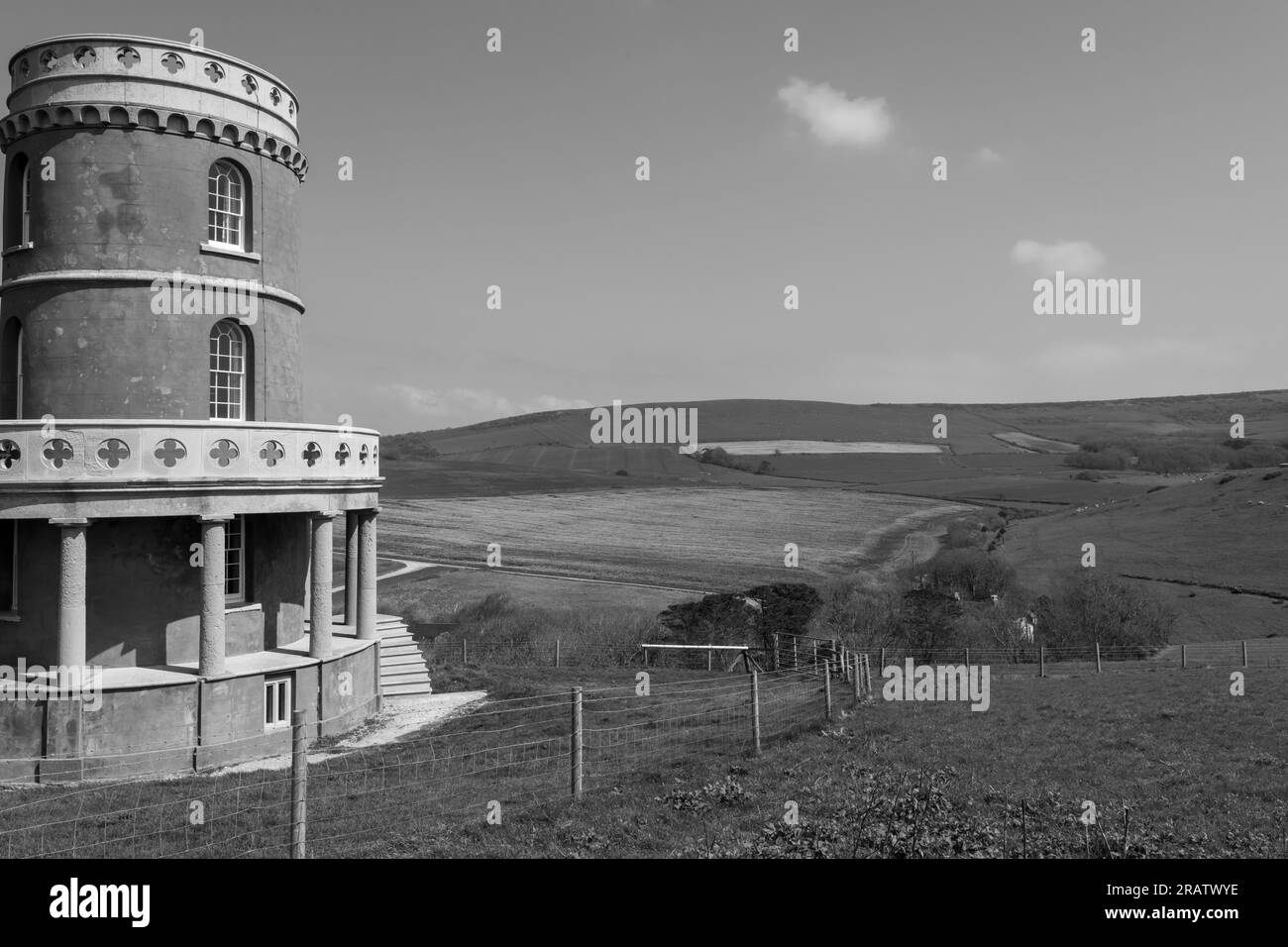 Clavell Tower overlooking Kimmeridge Bay in Dorset Stock Photo - Alamy