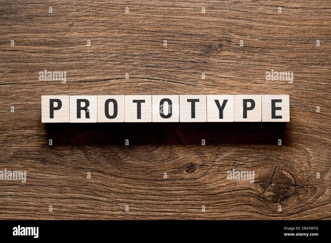Prototype - word concept on building blocks, text Stock Photo - Alamy