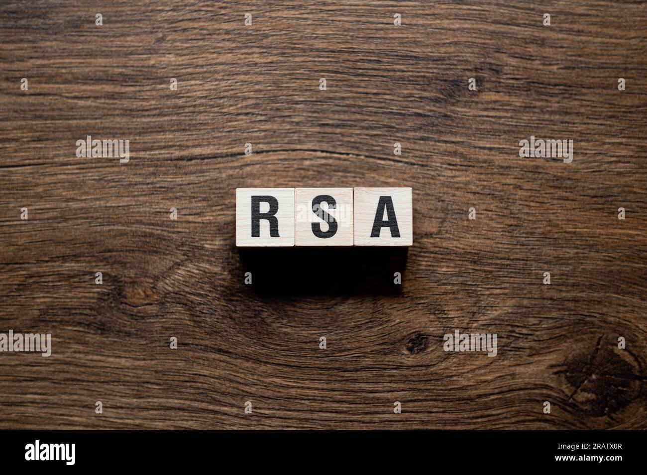 Rsa Rivest Shamir Adleman Cryptosystemword Concept On Building Blocks Text Letters Stock 