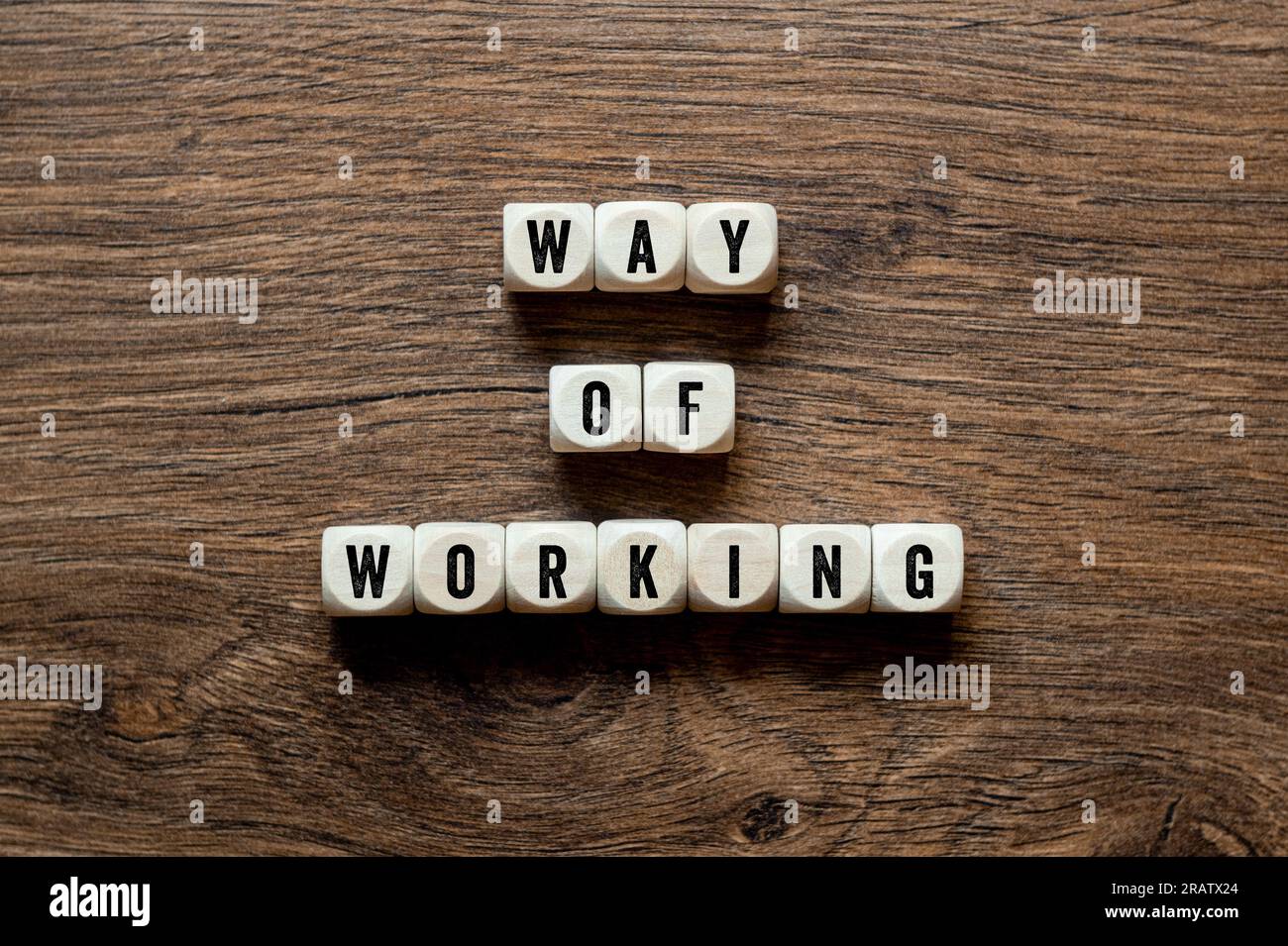 Way of working - word concept on building blocks, text Stock Photo - Alamy