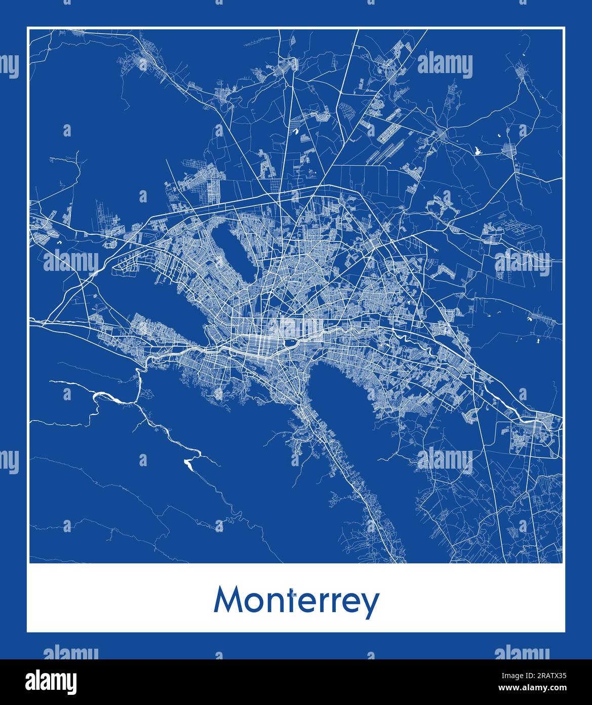 Map of monterrey mexico hi-res stock photography and images - Alamy