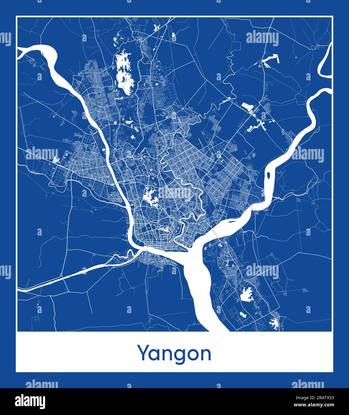 Yangon map Stock Vector Images - Alamy