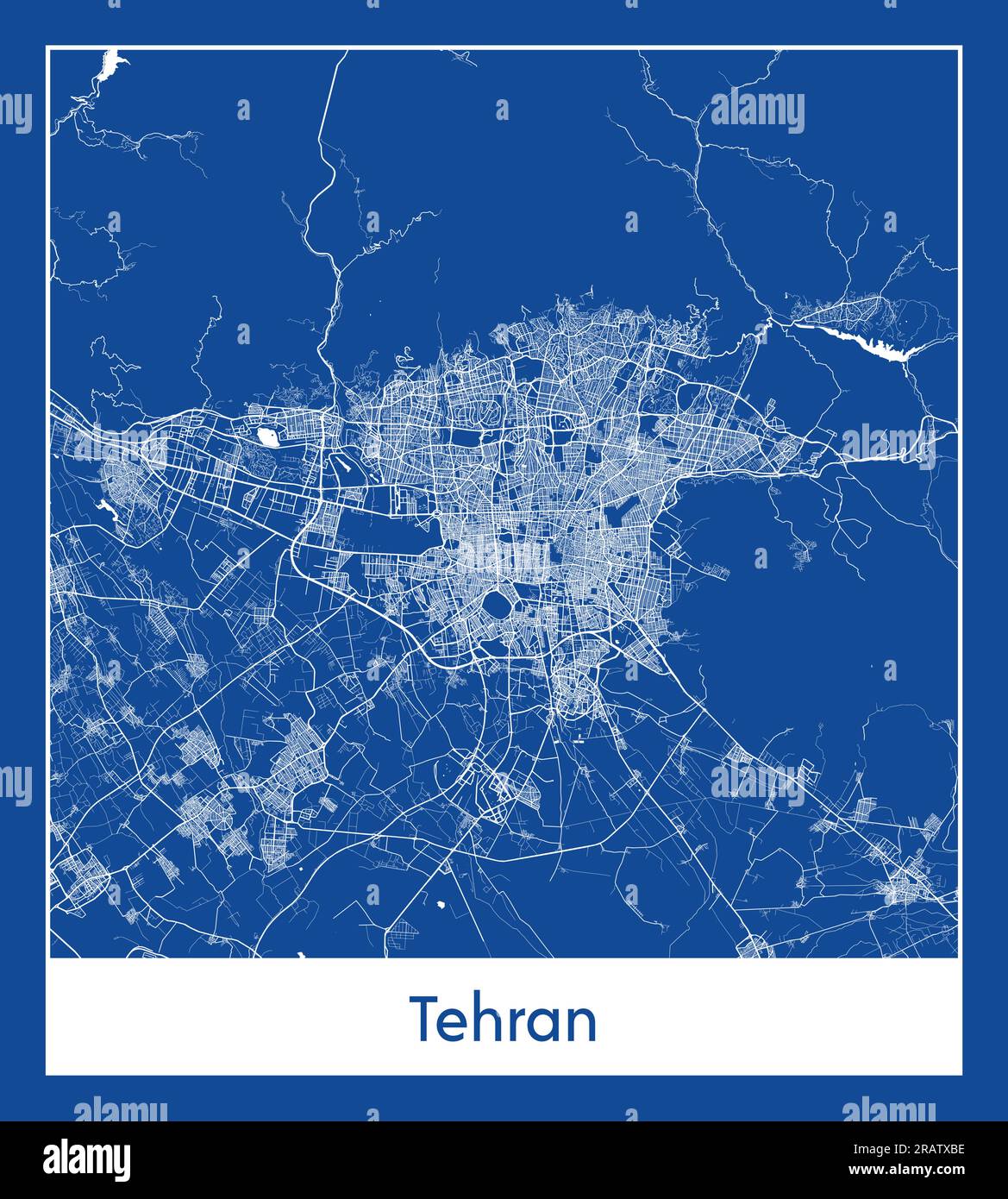 Tehran city map hi-res stock photography and images - Alamy