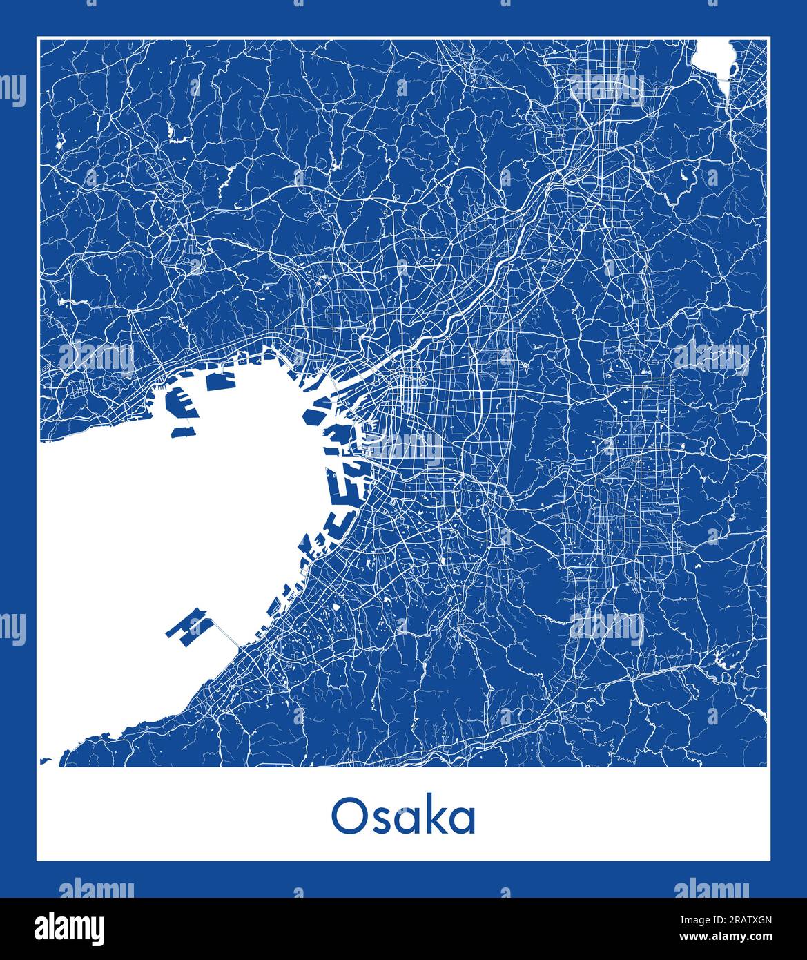 Map of osaka japan hi-res stock photography and images - Alamy