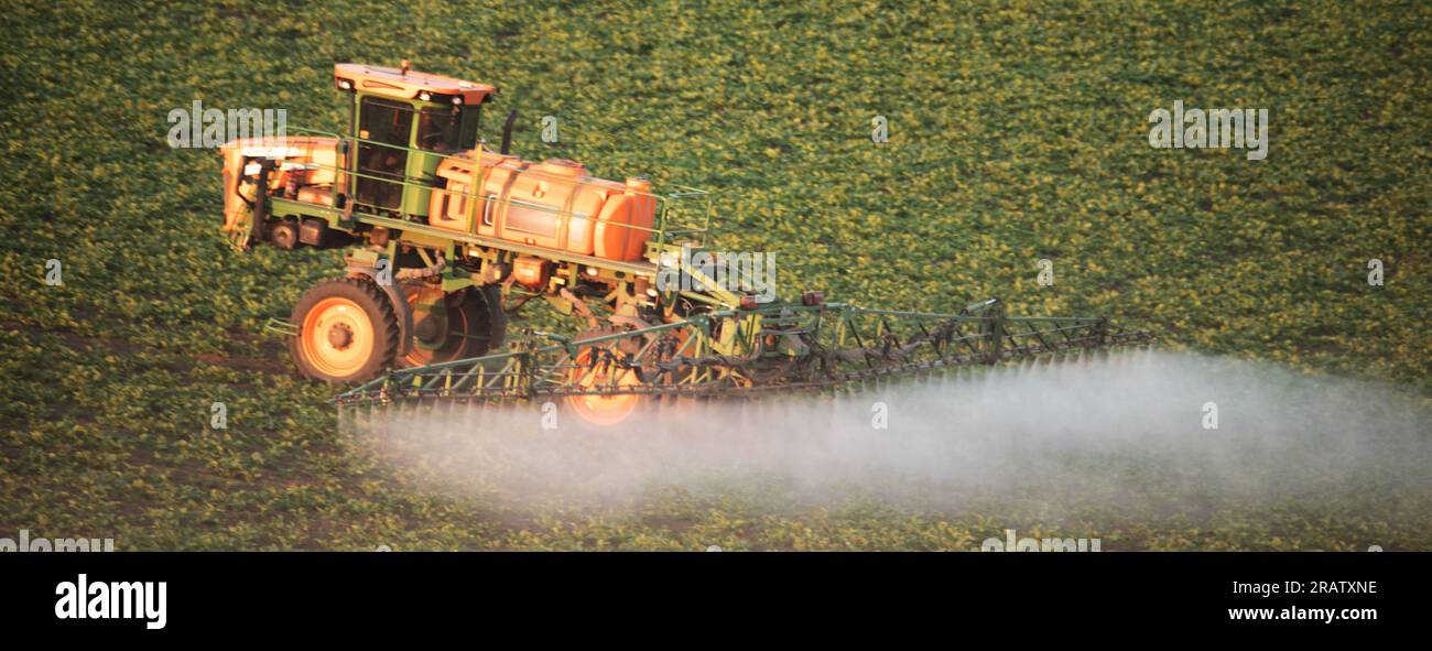 Driving Productivity: A Tractor Sprayer Boosts Field Performance Stock ...