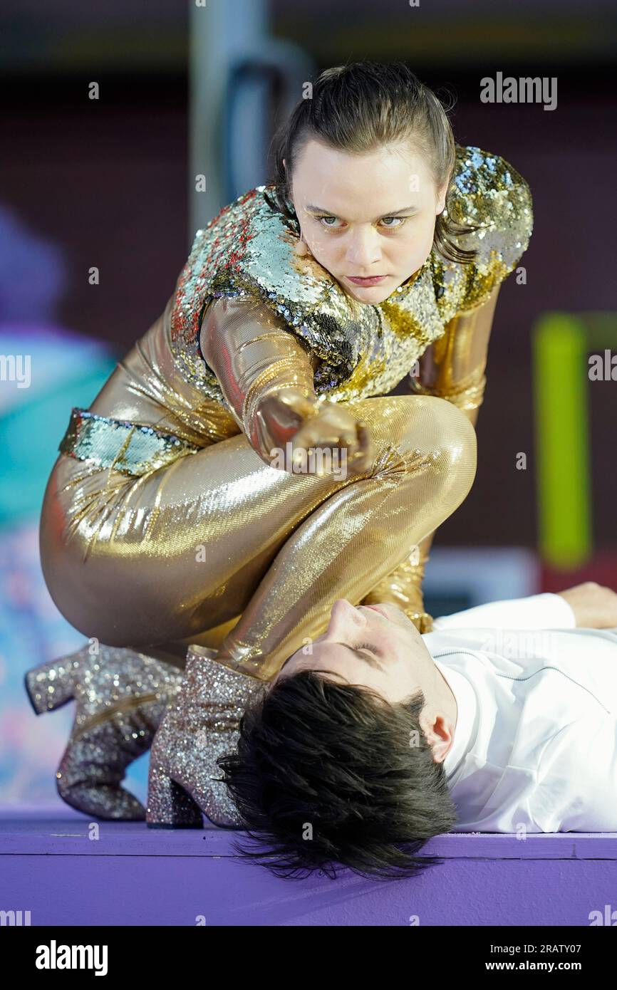 Worms, Germany. 05th July, 2023. Lena Urzendowsky as Brynhild and Bekim ...