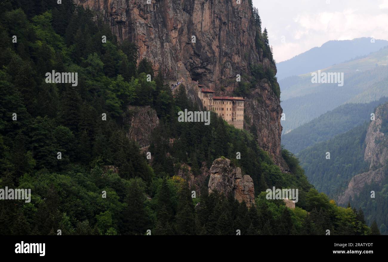 Located in Trabzon, Turkey, the Sumela Monastery was built in 386 Stock ...