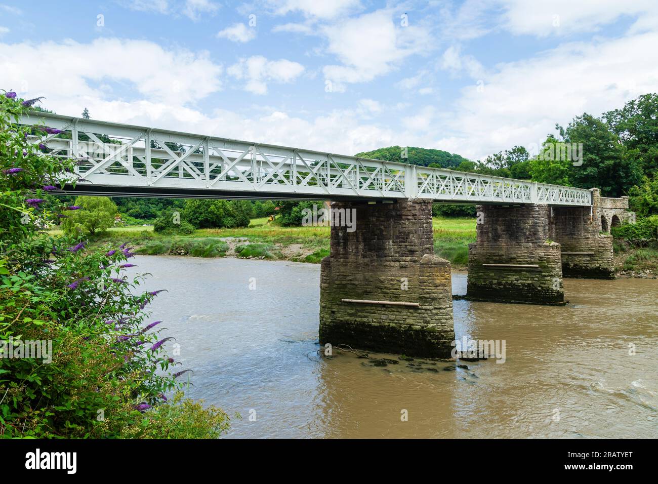 Tintern old railway bridge (Wireworks Bridge) newly refurbished Stock ...