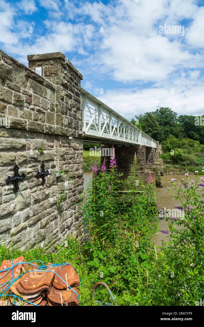 Tintern old railway bridge (Wireworks Bridge) newly refurbished Stock ...