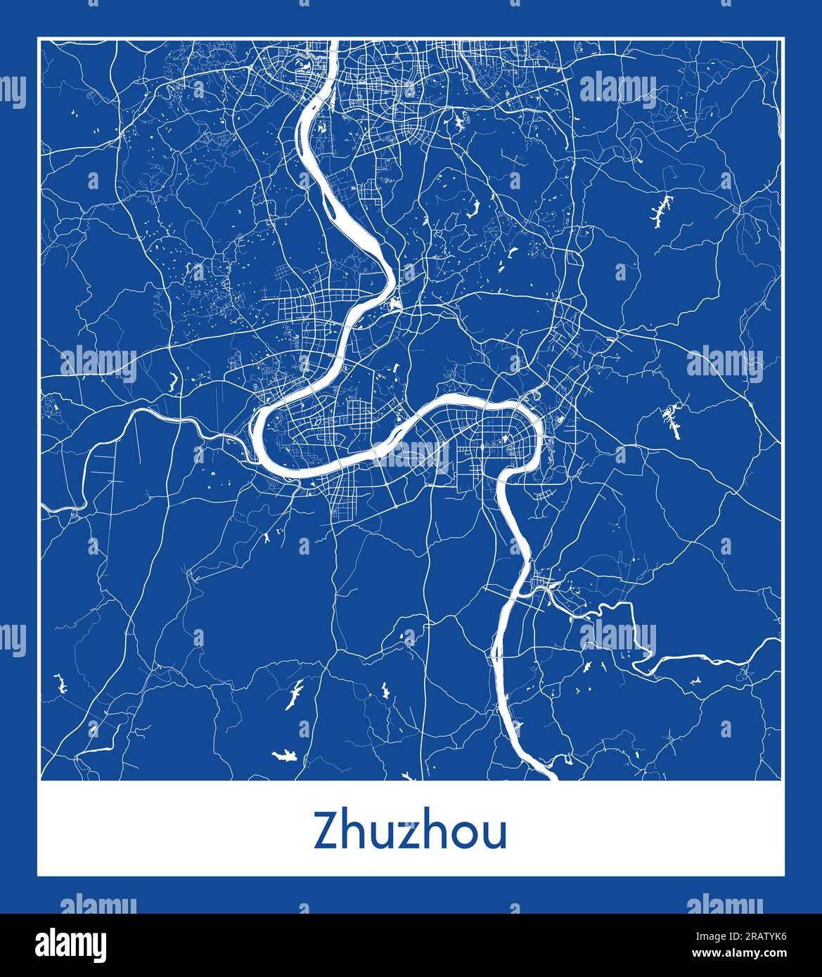 Vector map of zhuzhou hi-res stock photography and images - Alamy