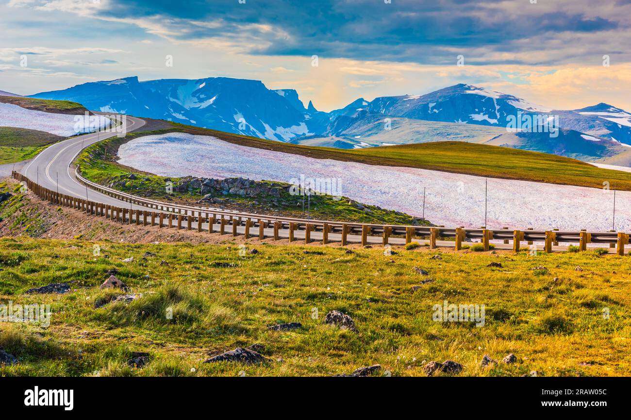 Beartooth Pass in the Beartooth Mountains on the Beartooth Highway in ...