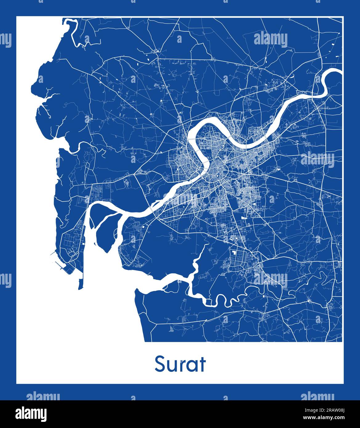 Surat Map And Surat Satellite Image