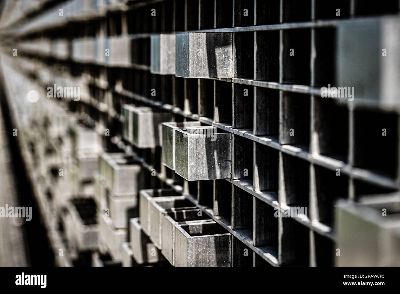 Aluminum gray cube design elements Stock Photo - Alamy