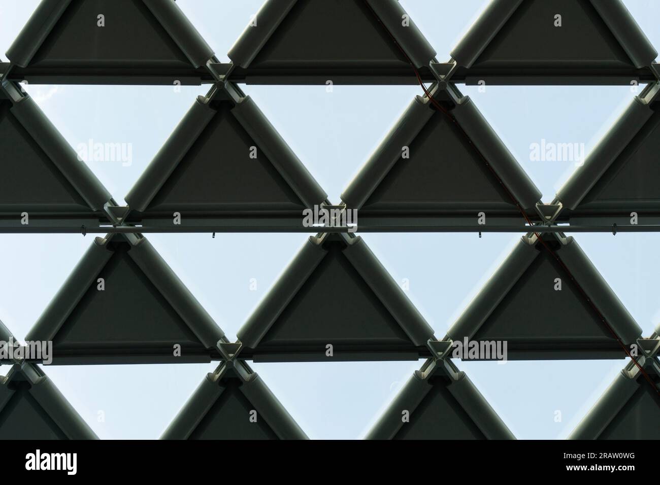 Modern metal architectural triangle patterns Stock Photo - Alamy