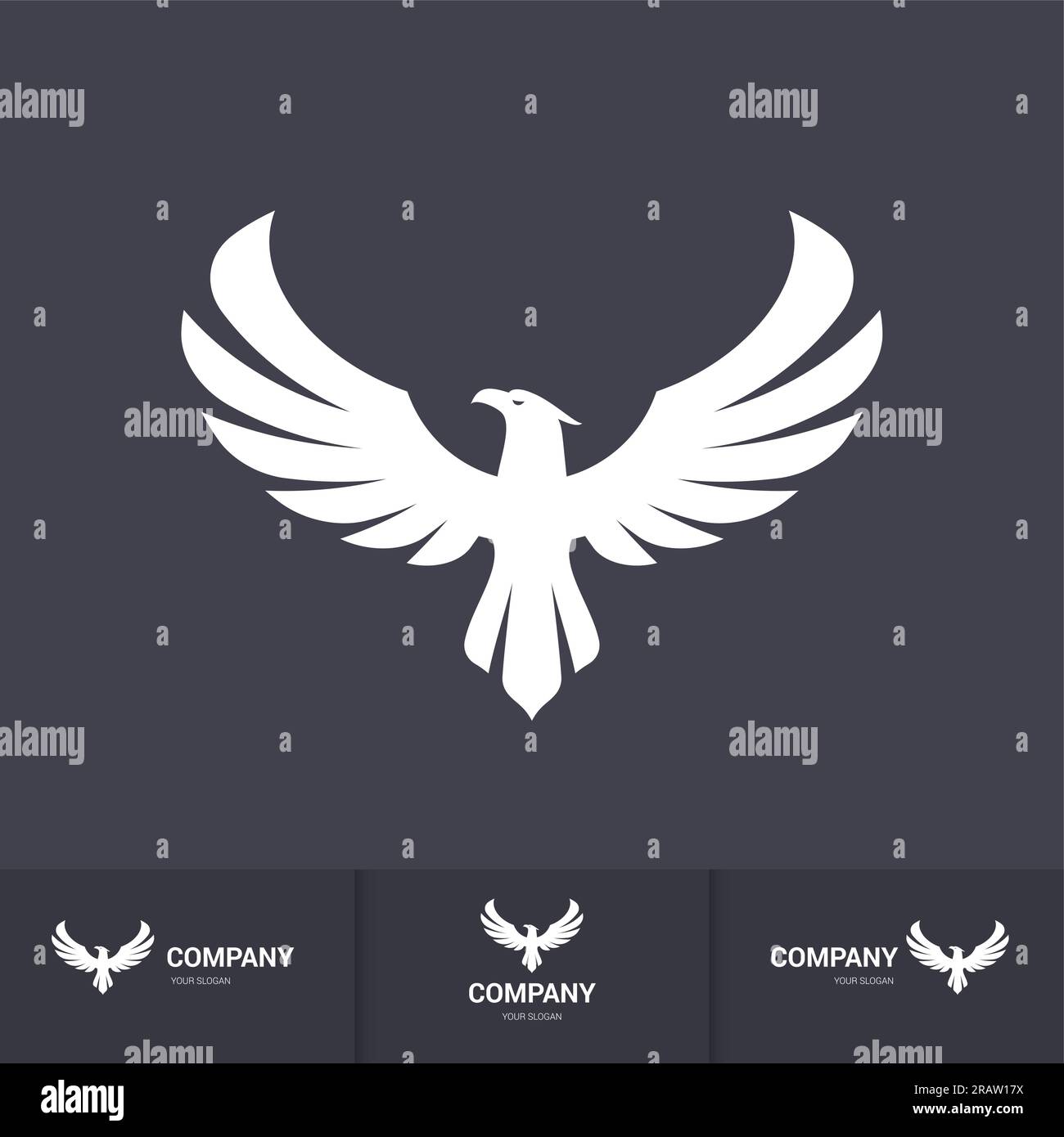 Single Flat Icon of an Abstract Eagle for Logo Identity. Concept ...