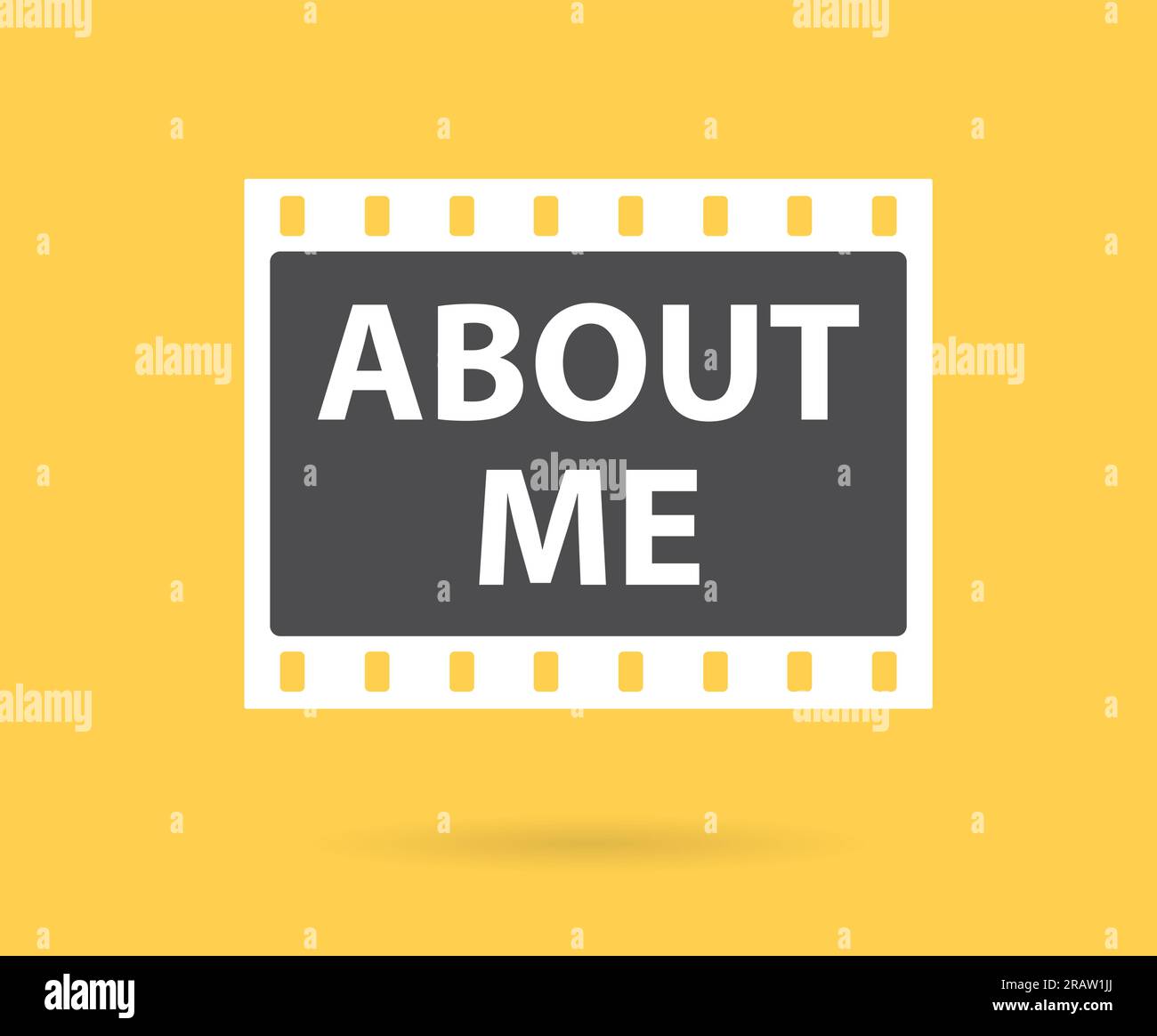 about me text on film frame - vector illustration Stock Vector Image ...