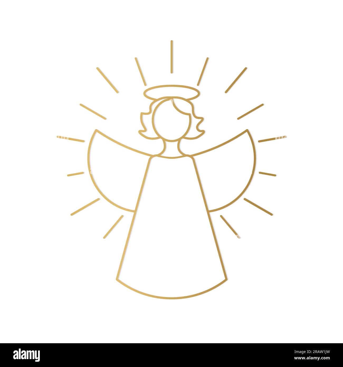 golden angel icon- vector illustration Stock Vector Image & Art - Alamy