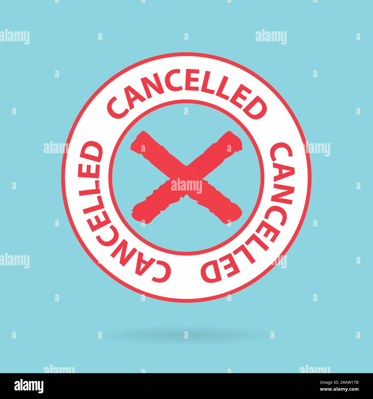 cancelled circle badge- vector illustration Stock Vector Image & Art ...