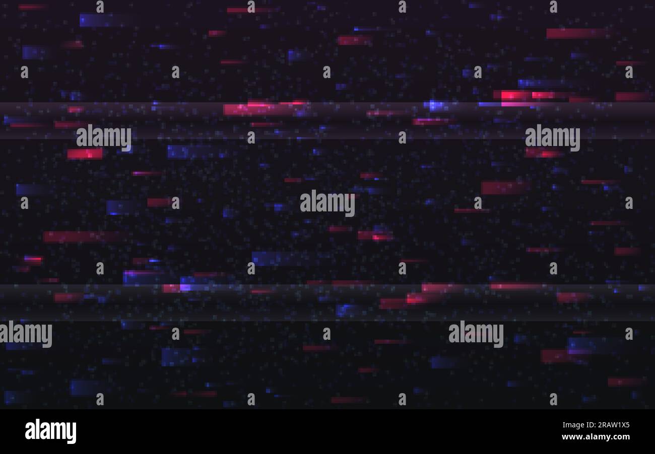 Glitch dynamic lines. Digital video distortion. Abstract color stripes ...