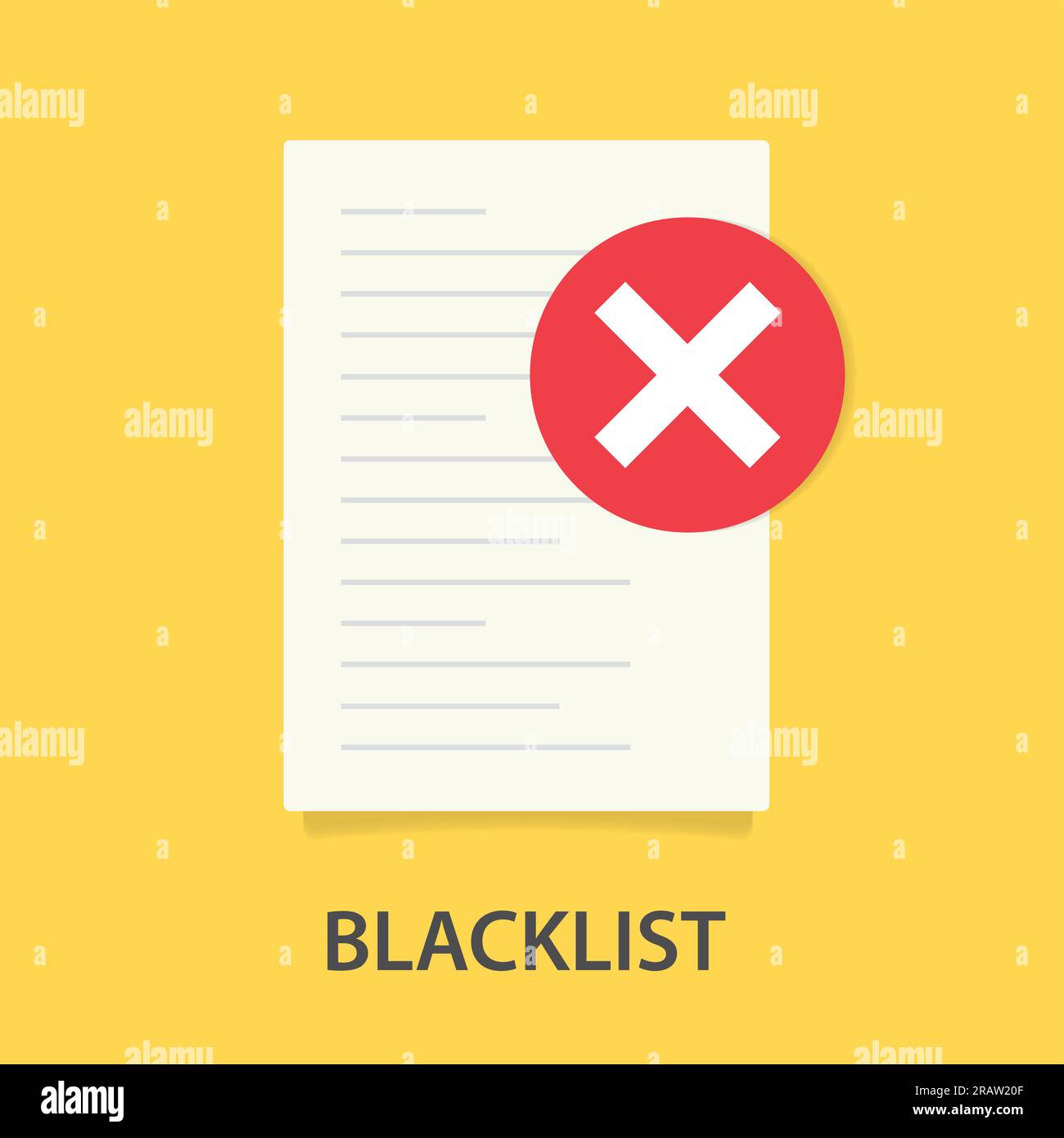 blacklist concept - vector illustration Stock Vector Image & Art - Alamy