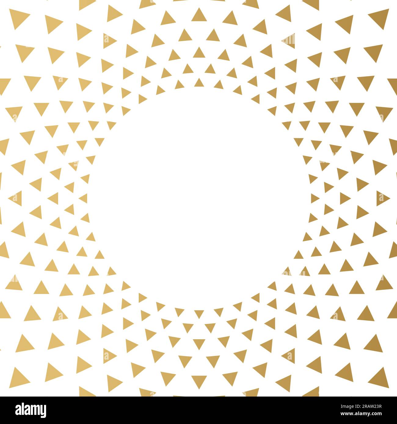 golden circle frame made of triangles - vector illustration Stock ...