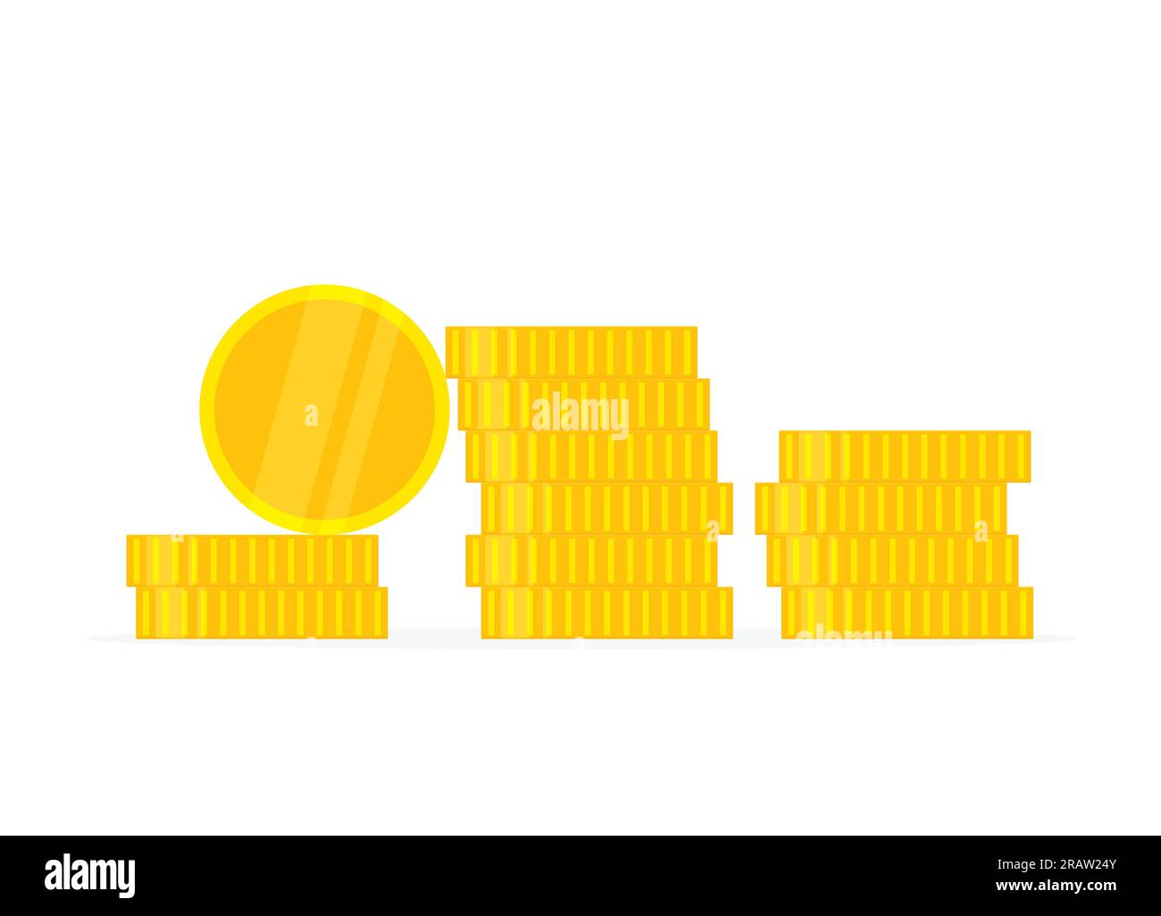 stack of coins - vector illustration Stock Vector Image & Art - Alamy