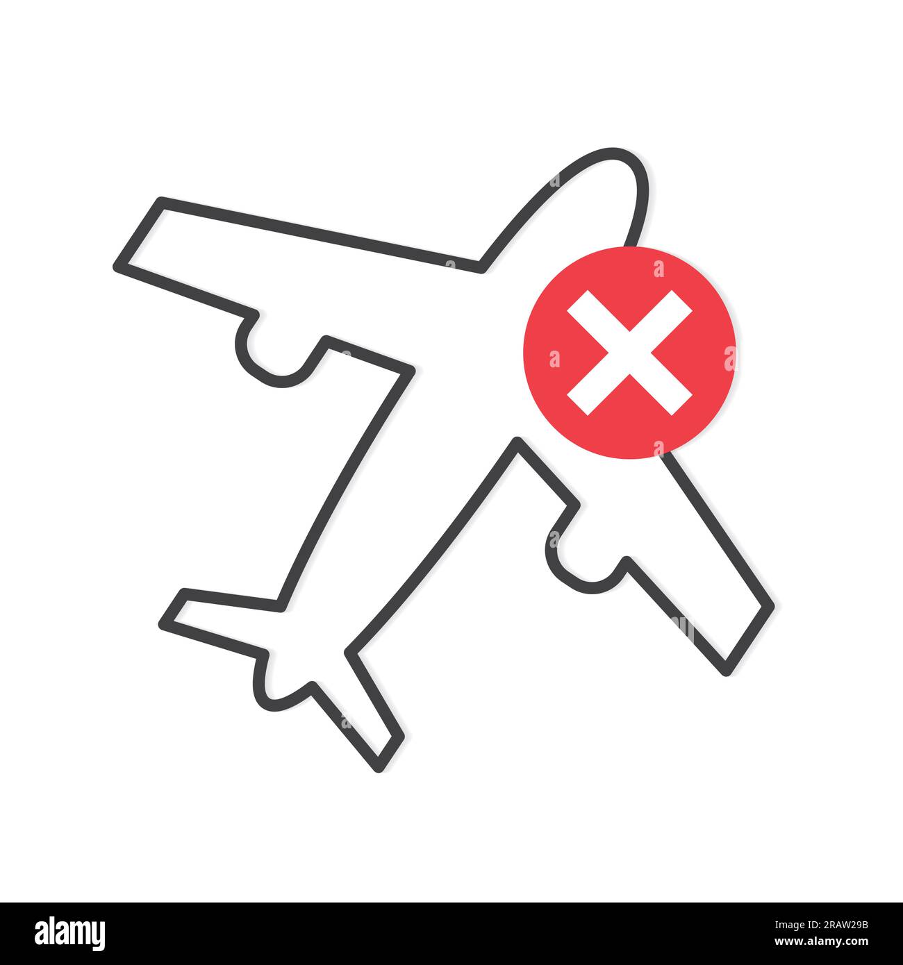 flight cancelled, banned concept - vector illustration Stock Vector ...