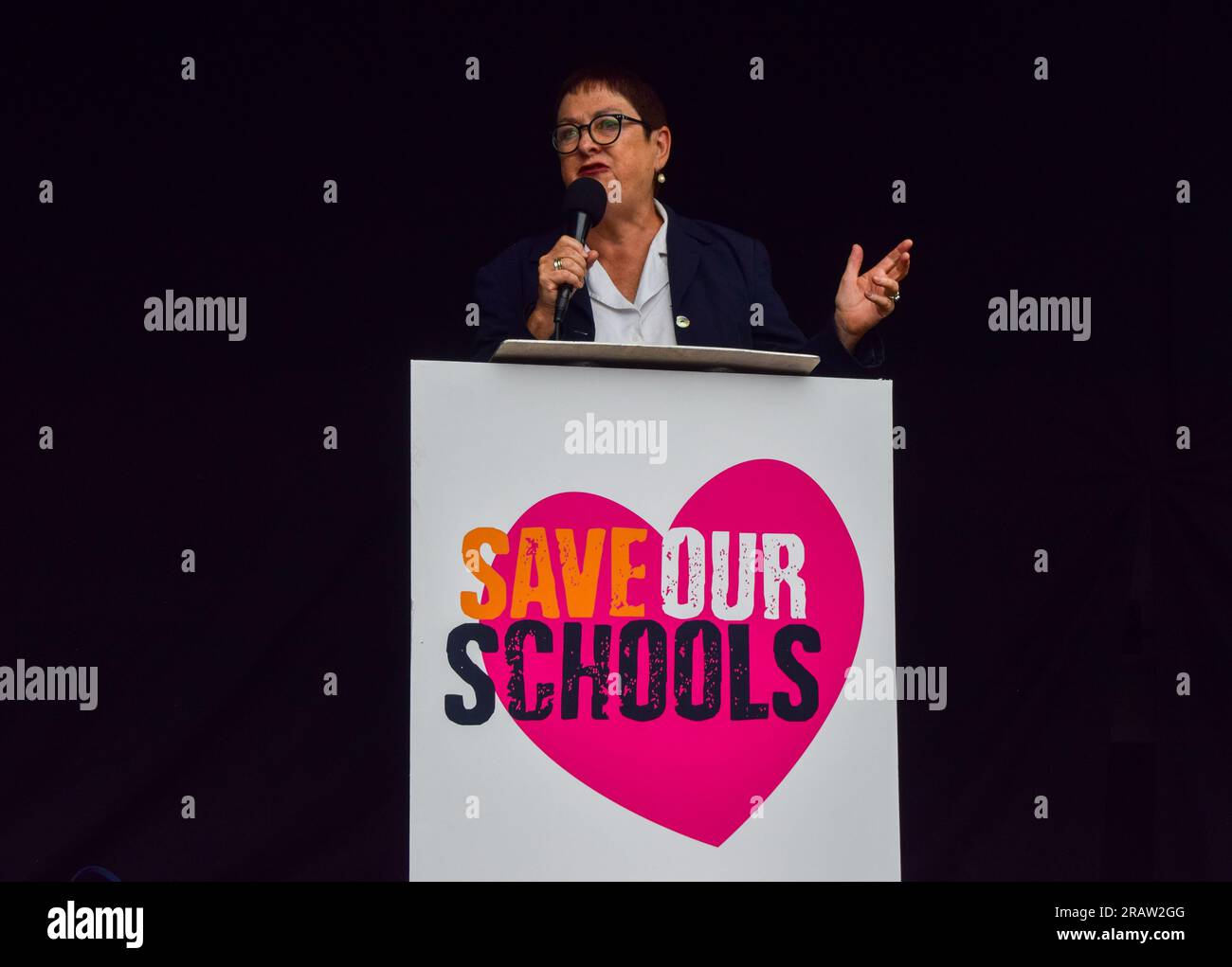 London, UK. 5th July 2023. Outgoing NEU General Secretary Mary Bousted ...
