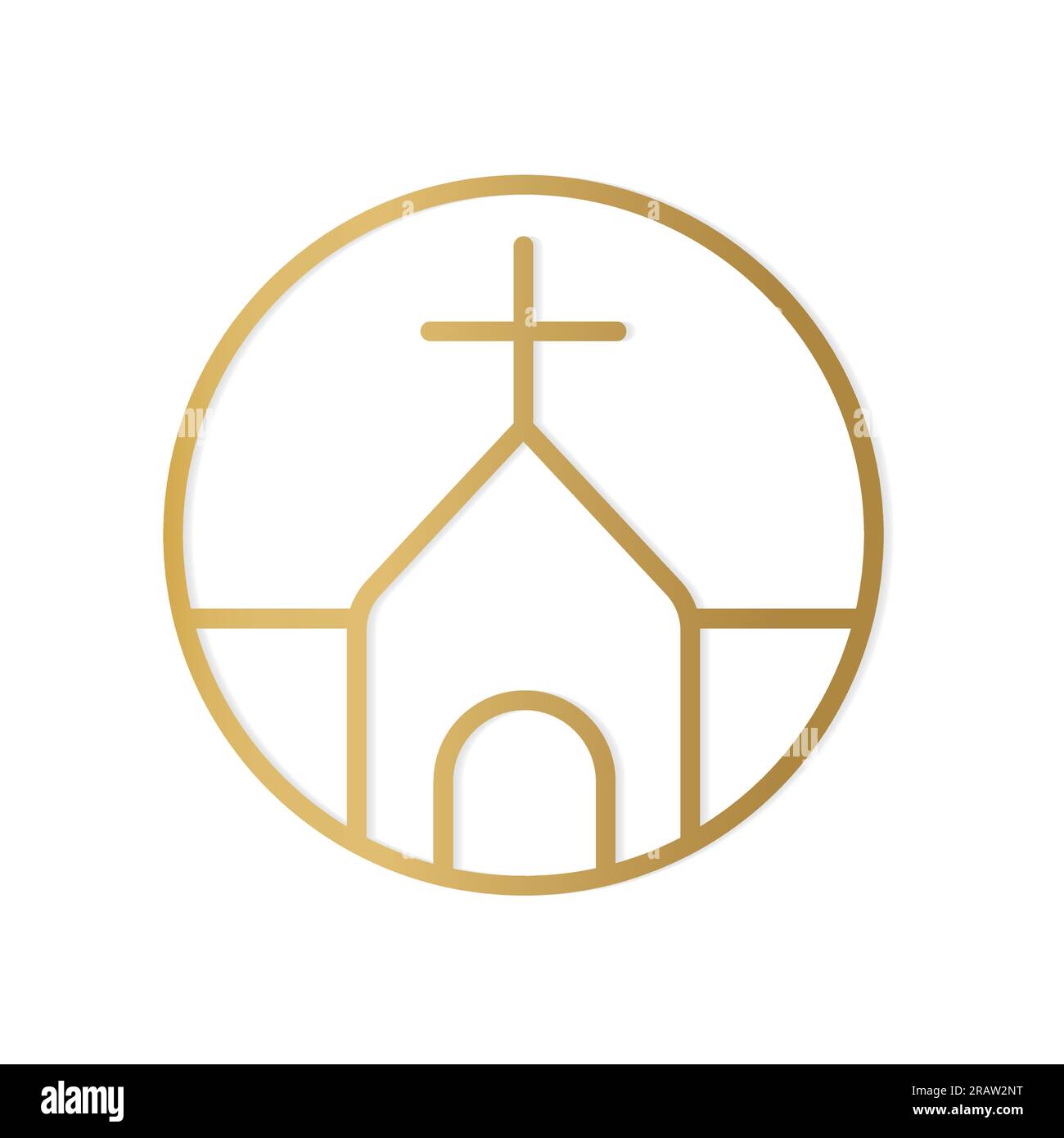 golden christian, catholic church icon- vector illustration Stock ...