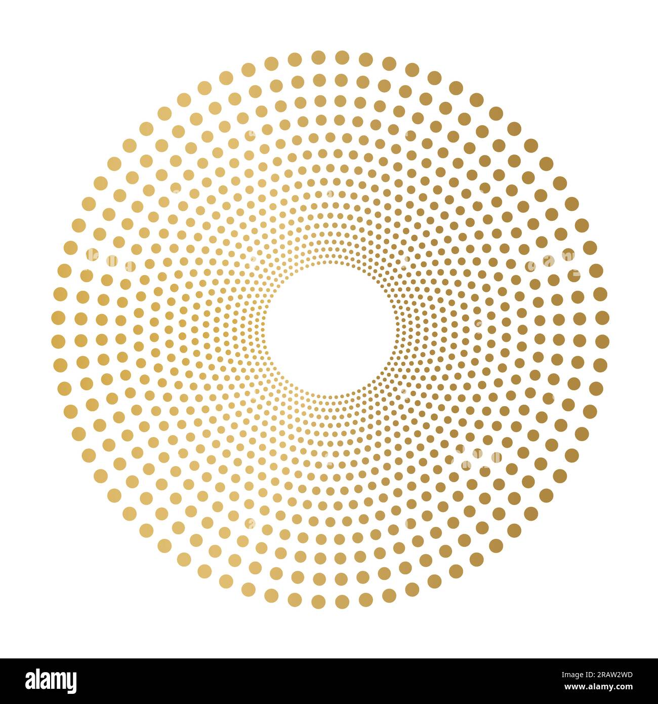 golden round frame made of dots- vector illustration Stock Vector Image ...