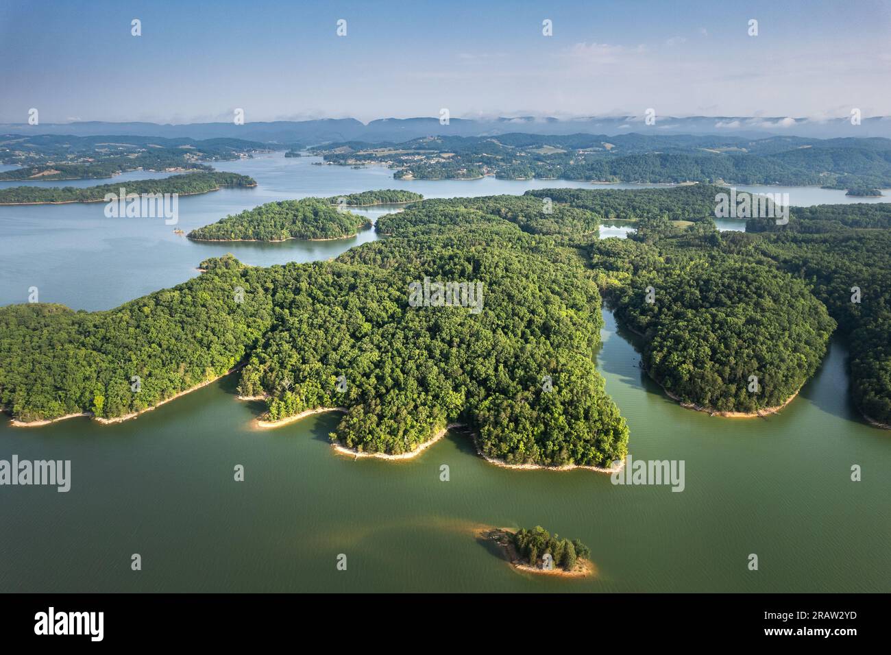 Cherokee Lake, Tennessee. Aerial view of Cherokee Reservoir Stock Photo ...