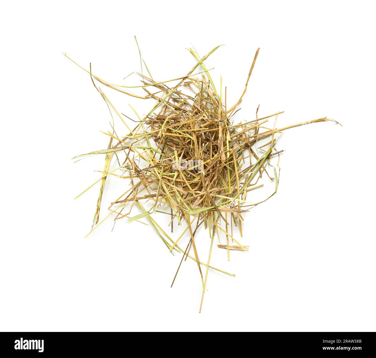 Small heap of straw on white background Stock Photo - Alamy