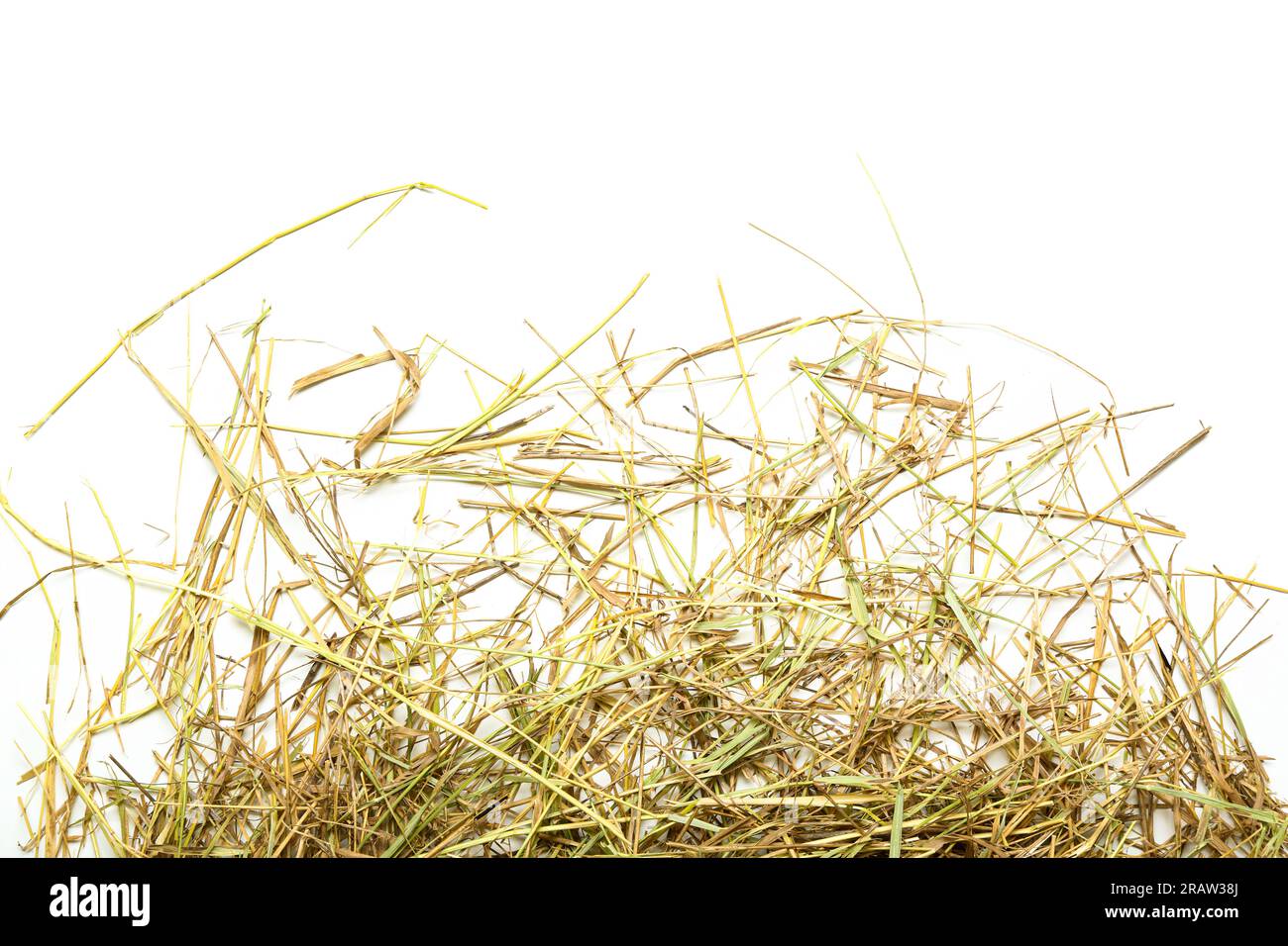 Straw scattered on white background Stock Photo - Alamy