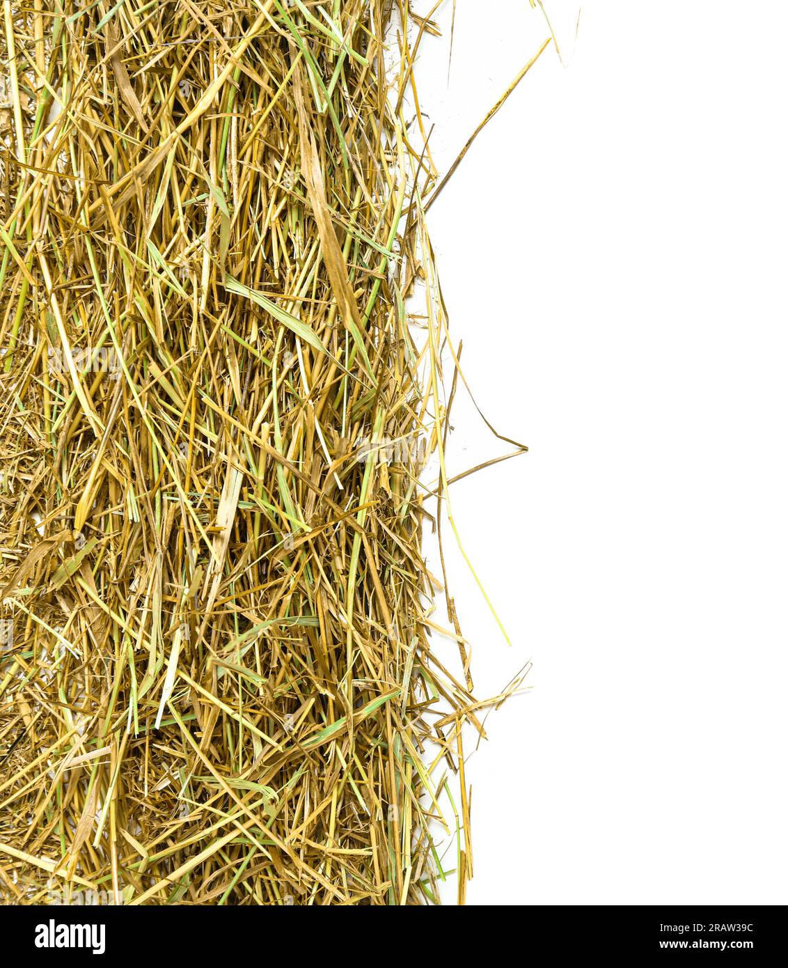 Straw scattered on white background Stock Photo - Alamy