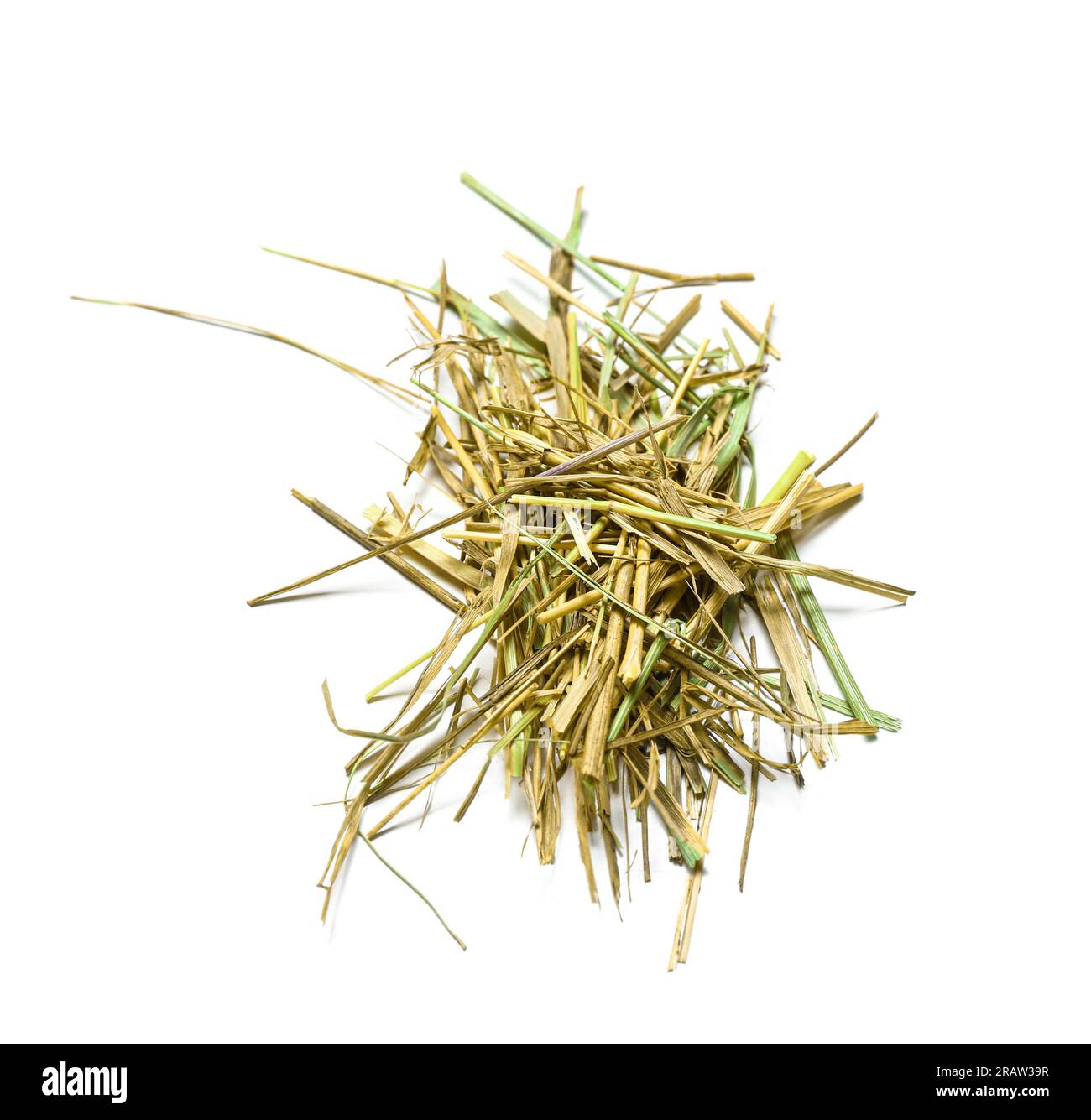 Small heap of straw on white background Stock Photo - Alamy