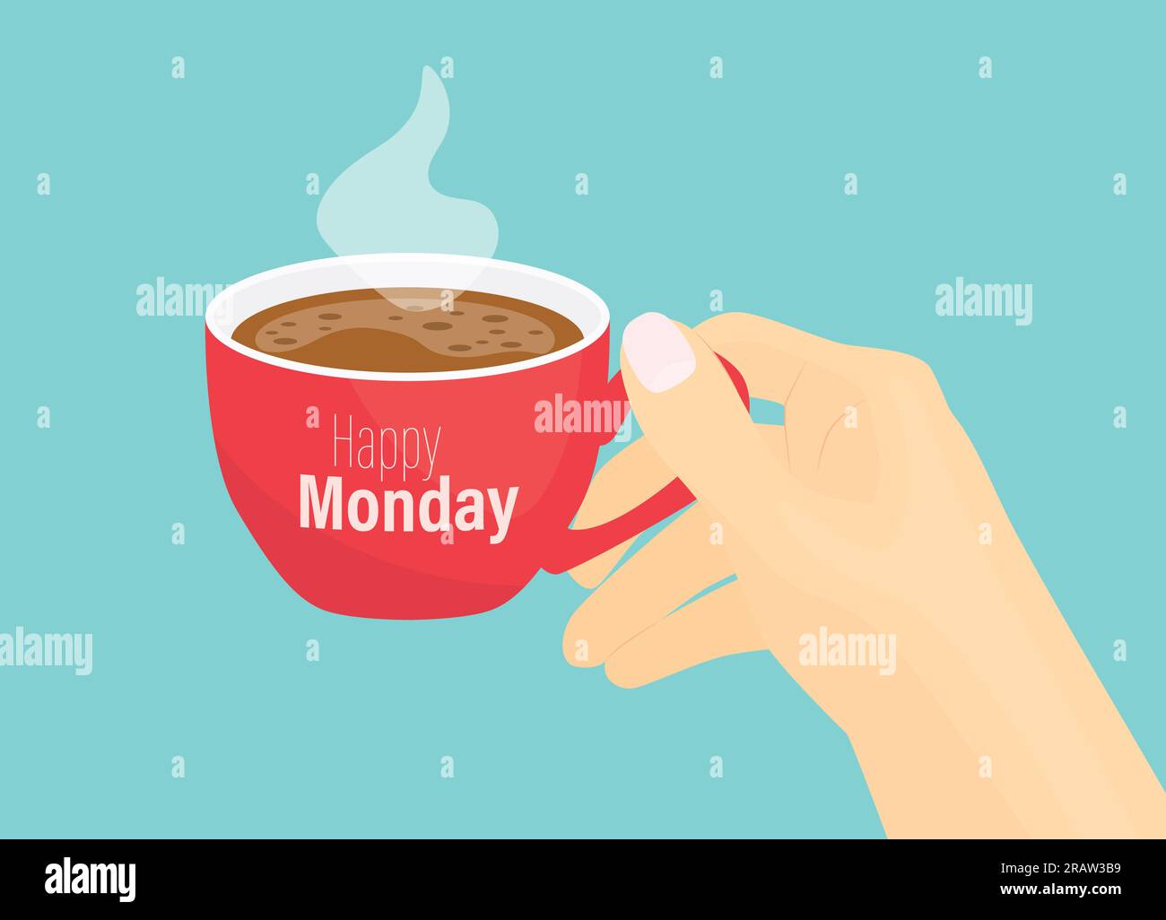 Happy monday text Stock Vector Images - Alamy