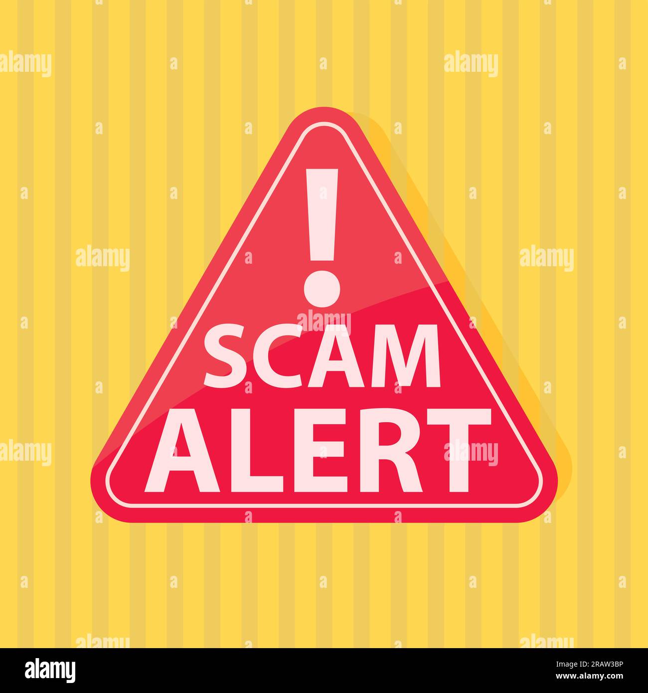 warning triangle with scam alert text - vector illustration Stock Vector Image & Art - Alamy