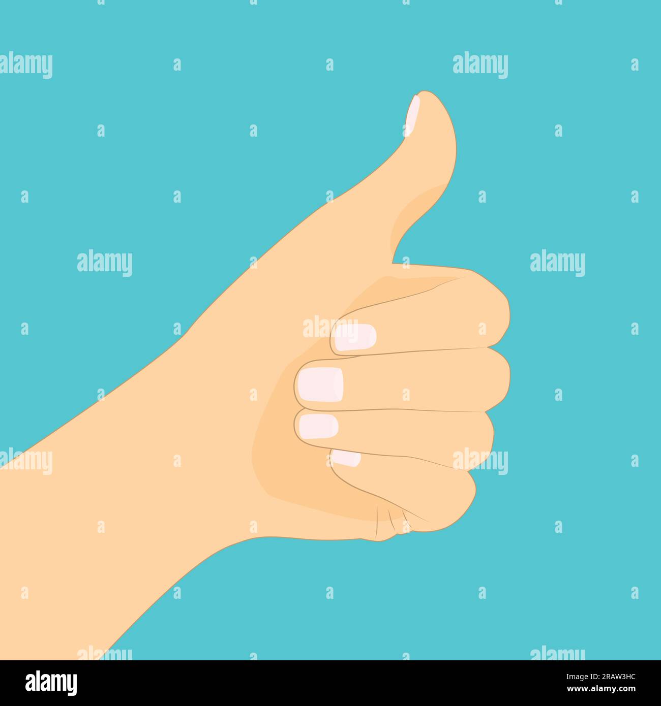 hand showing thumb up gesture, ok sign - vector illustration Stock ...