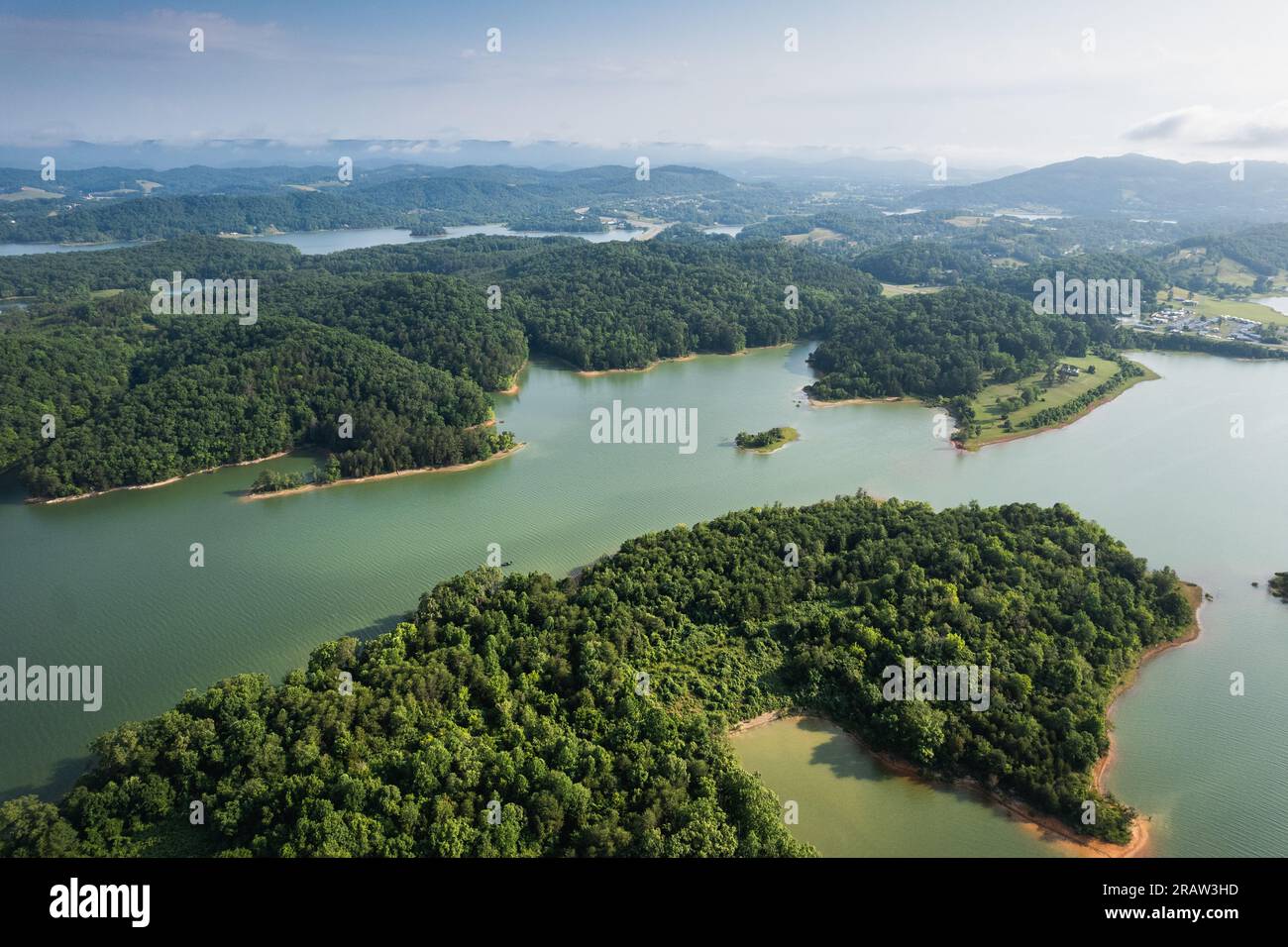 Cherokee Lake, Tennessee. Aerial view of Cherokee Reservoir Stock Photo ...